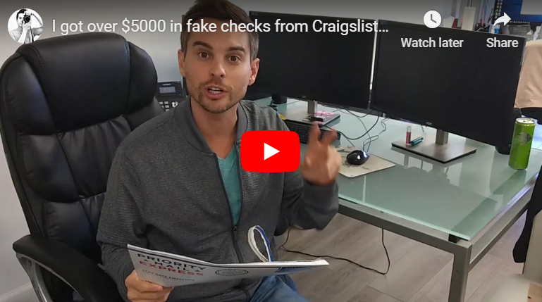 "I Got Over $5000 in Fake Checks from Craigslist Scammers!" | OrboGraph