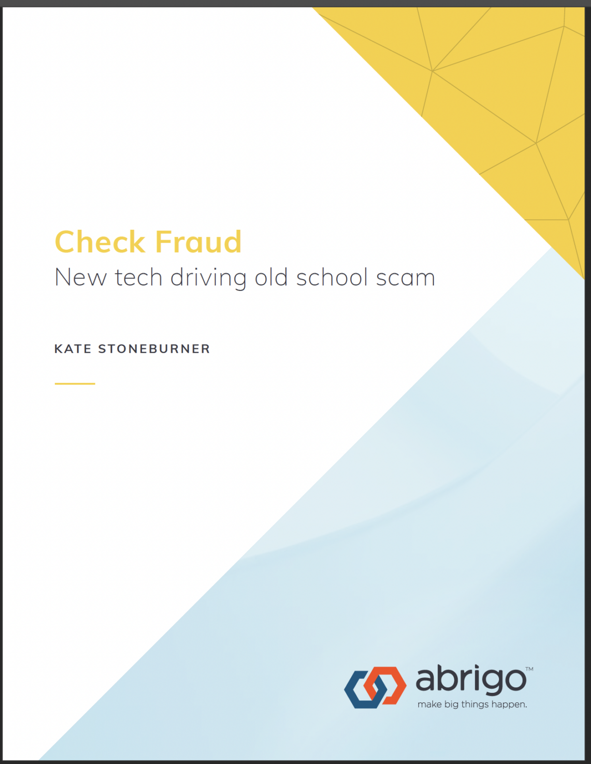 Old School Check Fraud Supercharged by New Technology – OrboGraph