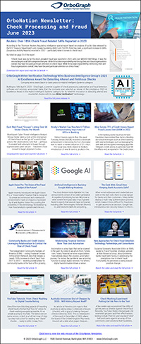 OrboNation Newsletter: Check Processing and Fraud – June 2023 – OrboGraph