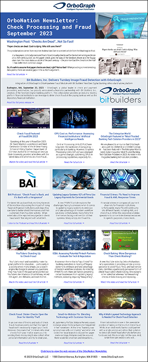 OrboNation Newsletter: Check Processing and Fraud - September 2023 ...