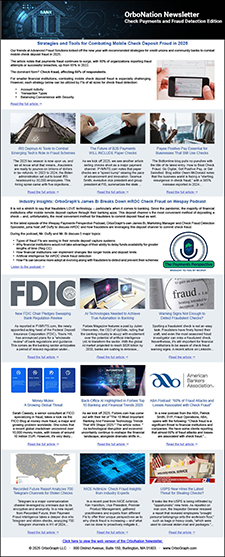 OrboNation Newsletter: Check Processing and Fraud - April 2025 | OrboGraph
